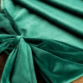VÁNOČNÍ BĚHOUN NA STŮL RIBBON 32X240 CM TMAVĚ ZELENÝ