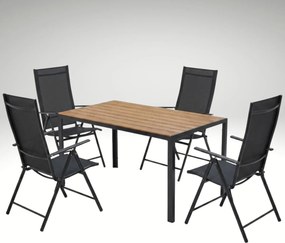 Vikio Zahradní set 140x80 pro 4 osoby skládací židle V134-P2 přírodní