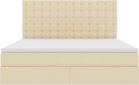 Postel s úložným prostorem a matrací Krémová 160 x 200 cm 3371920