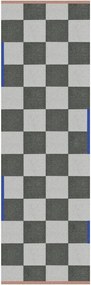Tmavě zelený/krémový pratelný běhoun 77x242 cm Square – Mette Ditmer Denmark