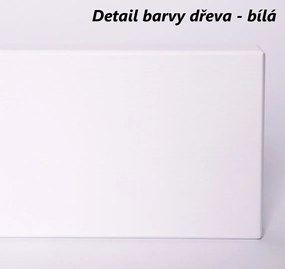 Dětská postel z masivu borovice BELA s úložným prostorem - 200x90 cm - bílá