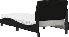 Postel s matrací černá 90 x 190 cm textil 3310708