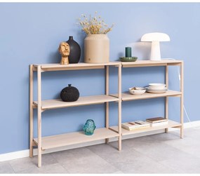 Knihovna v dekoru dubu v přírodní barvě 169x88x30 cm Braidwood – Actona