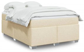 Box spring postel s matrací krémová 140x200 cm textil 3285142