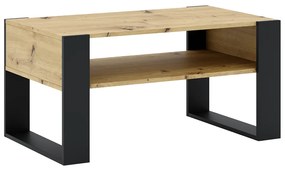 Konferenční stolek, dub artisan/černá, CARA 1