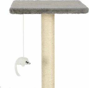 Škrabadlo pro kočky se sisalovými sloupky 95 cm šedé 170512