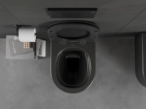 Mexen Sofia Rimless závěsná wc mísa, černá matná, 3354XX85