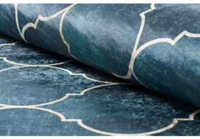 Dywany Luszczow Kusový koberec ANDRE pratelný 1181 Marocká mřížka protiskluz, modrý Rozměr koberce: 160 x 220 cm