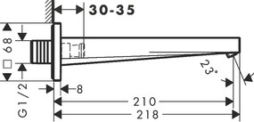 Hansgrohe Tecturis E, vanový výtok, kartáčovaný bronz, HAN-73410140