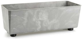 PLASTOVÝ KVĚTINÁČ SALVIA 37,5X17 CM IMITACE BETONU ŠEDÁ