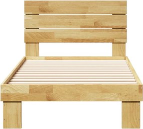 Rám postele s čelem bez matrace 75x190 cm Dubový masiv 3315727