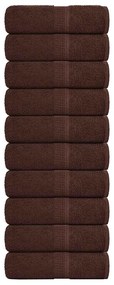 Ručníky pro hosty FROGN 10 ks hnědé 30x50 cm 360 g/m² 136757