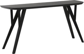 Matně černý konzolový stolek z masivu akácie 44x160 cm Quenza – Light &amp; Living