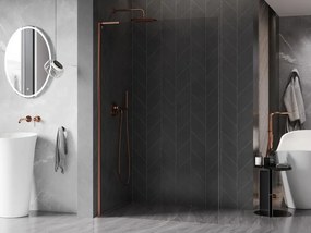 Mexen, Mexen Kioto-X L sprchová stěna 70 x 200 cm, průhledná 10 mm, růžové zlato - 800-070-107-60-00-X