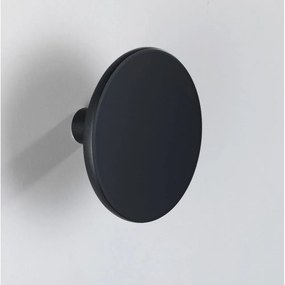 Matně černý nástěnný háček Wenko Melle, ⌀ 8 cm