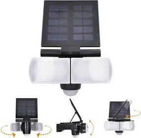 Solight WO772 LED solární osvětlení se senzorem 8W černá / 600lm / Li-