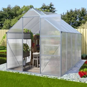 Skleník BestBerg SH-4 / 4,8 m² / 250 x 190 x 195 cm / stříbrná