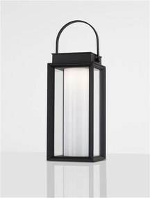 NV 9002862 Venkovní stolní lampa VERHAAL černý hliník a čiré sklo LED 2W 3000K 3,7V 360st. IP54 solární / USB kabel / vypínač na těle - NOVA LUCE
