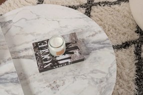 Designový konferenční stolek Baltenis 90 cm vzor mramor frézie