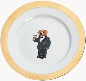 Sada snídaňových talířů z porcelánu's 24karátovým zlatem Thompson, 4 díly