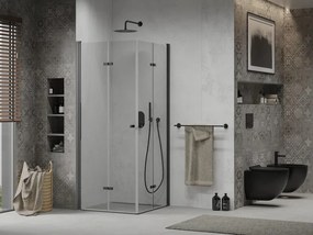 Mexen Lima Duo sprchový kout 100 x 100 cm, čiré sklo-černý profil, 856-100-100-70-00-02