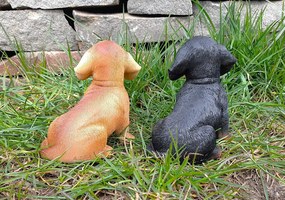 PRODEX IMPORT Zahradní figurka pes jezevčík štěně 15x11 cm