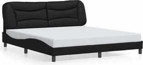 Rám postele s LED bez matrace Hvar černý 180 x 200 cm 3213948