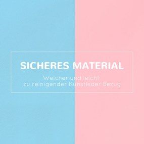 HOMCOM Sada 2 stavebních bloků Sada stolu a židle se skluzavkou pro děti od 12 do 36 měsíců Pěnová stavebnice Růžová a modrá | Aosom.de