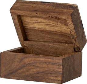 Hnědý dekorativní dřevěný úložný box 6,5x4,5x4 cm Cemile – Bloomingville