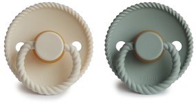 Frigg Dudlík Frigg Rope 2-pack kaučuk vel.1 Cream/Sage