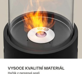 Blumfeldt Fiamme Tamburo, etanolový krb, hořák z nerezové oceli, 0,8 litru, doba hoření 4-5 h