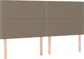 Box spring postel s matrací taupe 200x200 cm textil 3128473