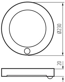 Kanlux 24606 - LED Svítidlo se senz. 2v1 ERGA LED/17W/230V 3000/4000/6500K bílá