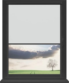 Dekodum Zatemňovací roleta v antracitové kazetě, barva látky White Šířka (cm): 141, Výška (cm): Balkonová (do 200 cm), Strana mechanismu: Levá