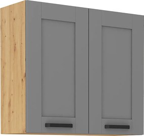 Kuchyňská linka LUNA du | 210x350 cm | PREMIUM BOX zásuvky | UNI dvířka | artisan/šedá