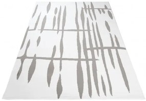 Moderní kusový koberec CHEAP T967A bílý šedý Rozměr: 300x400 cm