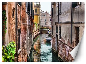 Fototapeta, Benátský most a gondola - 150x105 cm