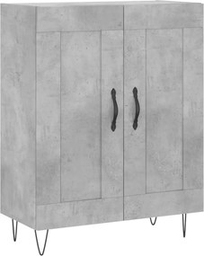 Skříň highboard betonově šedá 69,5x34x180 cm kompozitní dřevo 3189953