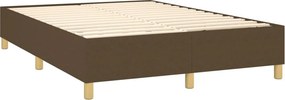Box spring postel s matrací tmavě hnědá 140x190 cm textil 3137232