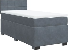 Box spring postel s matrací tmavě šedá 80 x 200 cm samet 3288463