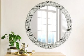 Kulaté dekorativní zrcadlo na zeď Šablona fi 70 cm