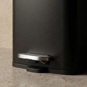 Úzký odpadkový koš do koupelny s bambusem ZETRU, 5 l