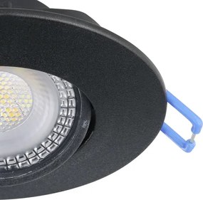 Eglo 300191 - SADA 7xLED Podhledové svítidlo GEDREZ LED/4,9W/230V pr. 9 cm černá