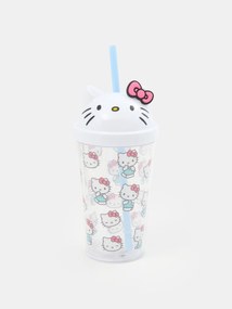Sinsay - Hrnek s víčkem a brčkem Hello Kitty - vícebarevná