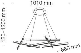 Maytoni MOD016PL-L75B - LED Lustr na lanku LINE LED/79W/230V černá