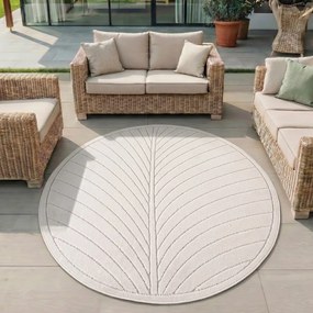 Krémový kulatý vnitřní a venkovní koberec ø 160 cm Nova 1204 – Ayyildiz Carpets