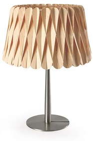 Dřevěná stolní lampa Lola Table  Dřevěná stolní lampa Lola Barva nohy: Matný nikl, Dekor: Přírodní bukové dřevo, Průměr a výška: ⌀ 310 mm x 400 mm