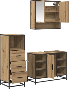 Sada koupelnového nábytku 3 ks Artisanový dub 80 x 33 x 60 cm 3402564