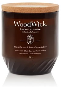 WoodWick ReNew svíčka střední Black Currant & Rose, 184 g