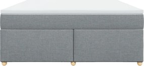 Box spring postel s matrací světle šedá 180 x 200 cm textil 3285394